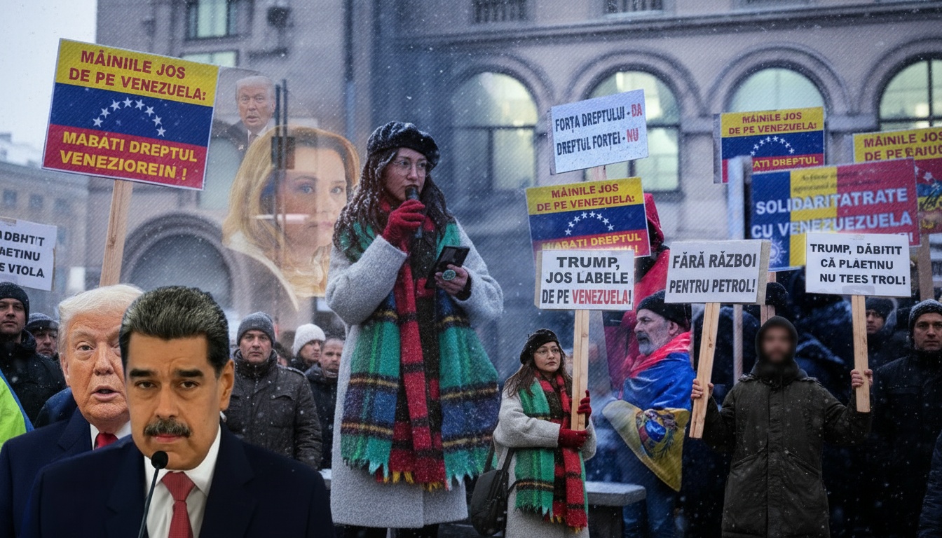 Fiica Elenei Lasconi protestează în Piața Universității împotriva ...